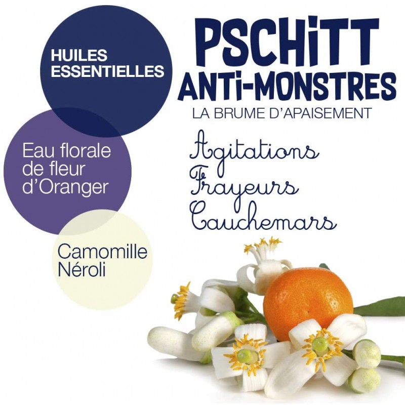 Pour le rituel du soir, pschitt anti-monstres aide à l'endormissement