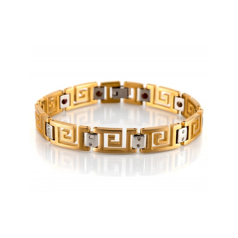GREEK style Therapeutic Bracelet with Far Infra Red, Negative Ion elements